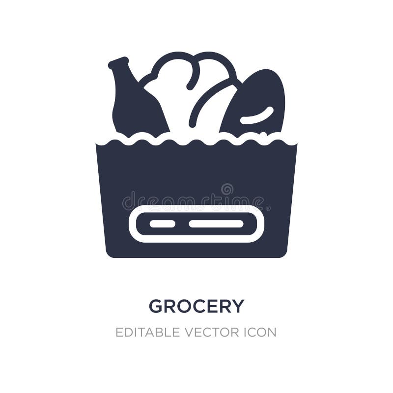 Grocery Store Icon on White Background. Simple Element Illustration ...