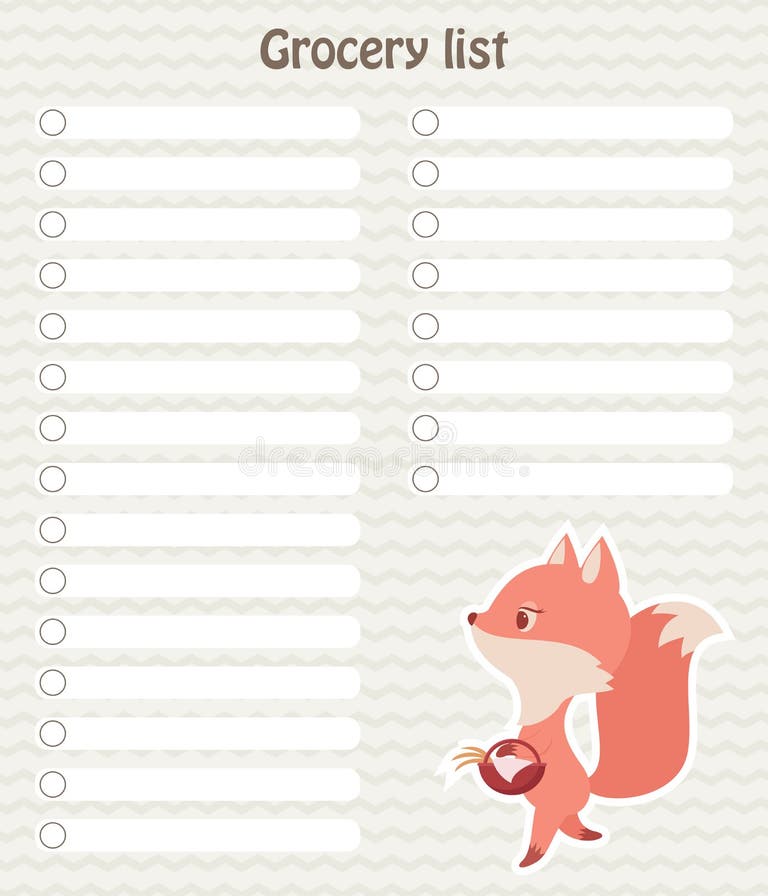 Grocery List Cartoon Stock Illustrations – 847 Grocery List Cartoon ...