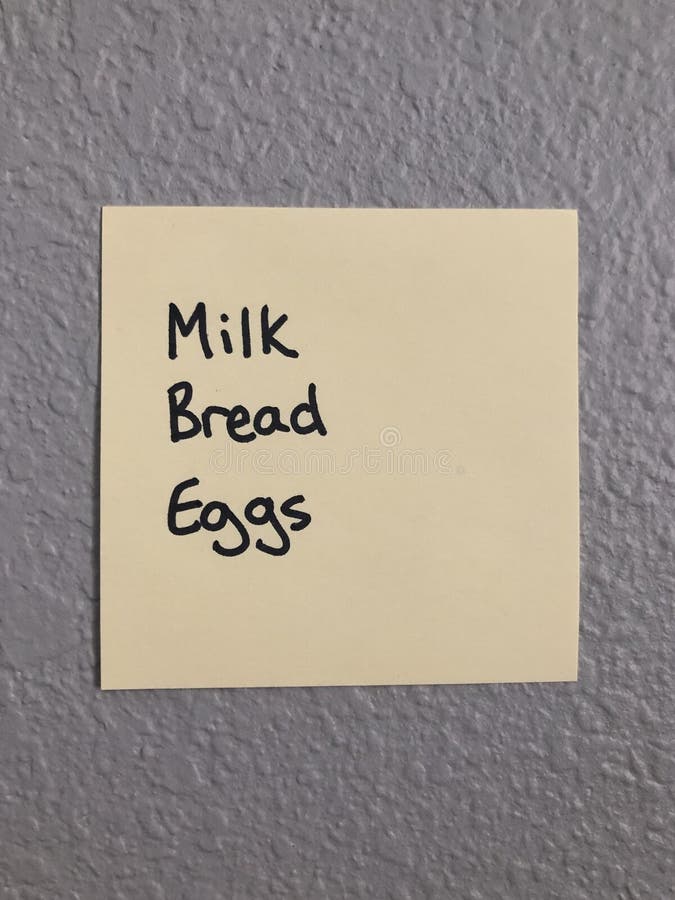 Grocery list sticky note stock photo. Image of list - 173368844