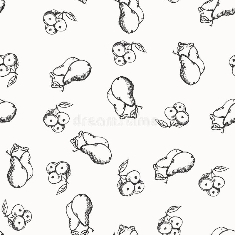 Fruits Vegetable Pattern Outline Stock Illustrations – 544 Fruits ...