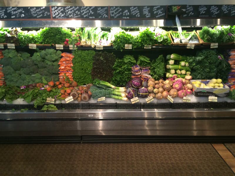 Grocery Produce Items on a Wooden Plank Stock Image - Image of carrots ...