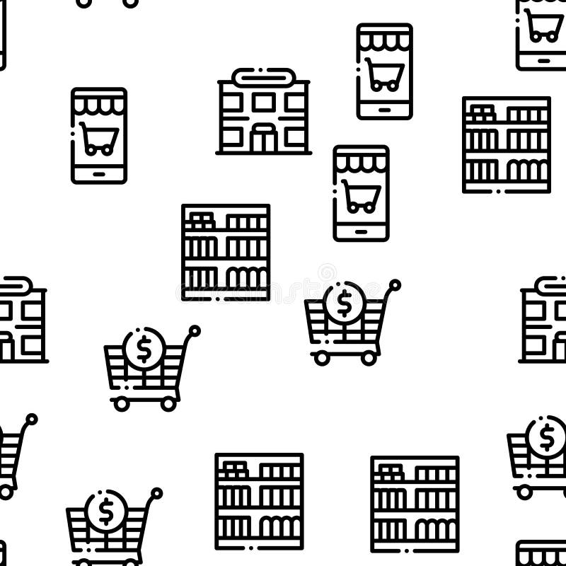 Grocery Pattern Stock Illustrations – 7,458 Grocery Pattern Stock ...