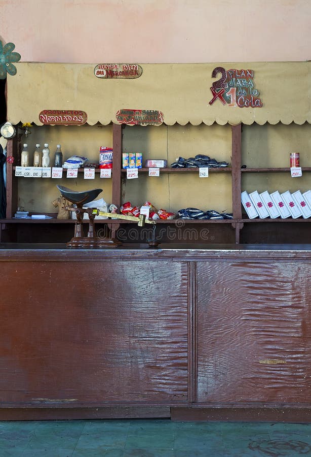 Grocery store in Cuba. editorial photography. Image of town - 48450397