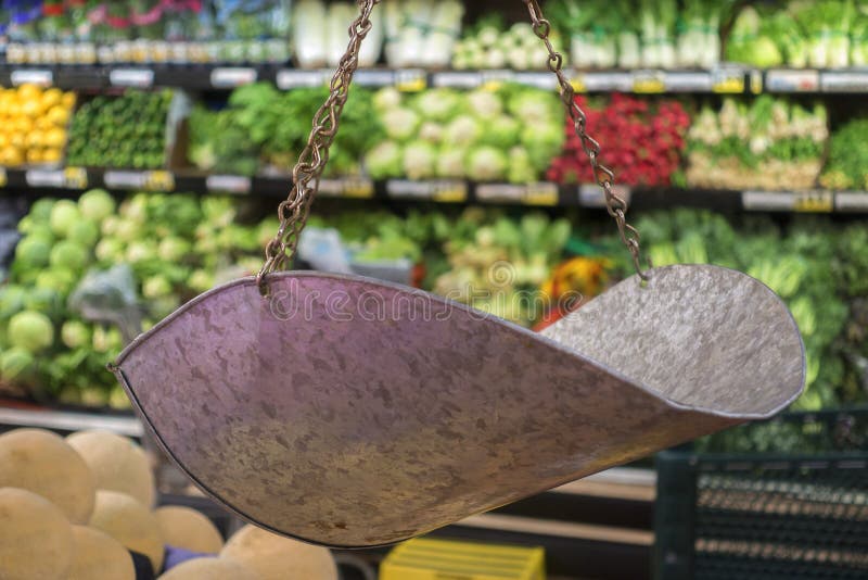 Grocery scale stock photo. Image of food, produce, vintage - 186923672