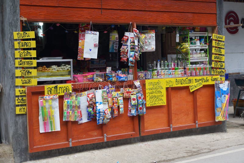 Grocery store in thailand editorial stock photo. Image of face - 161839058