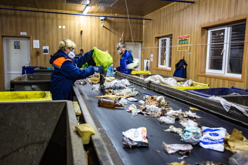 Waste Workers Sorting Waste in a Landfill Editorial Stock Photo - Image ...