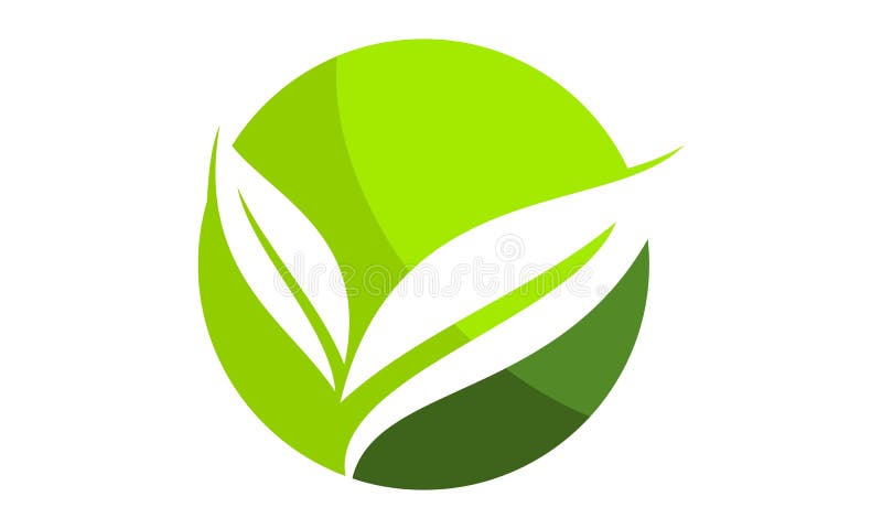 Groen Blad Logo Design Template Vector Illustratie - Illustration of ...