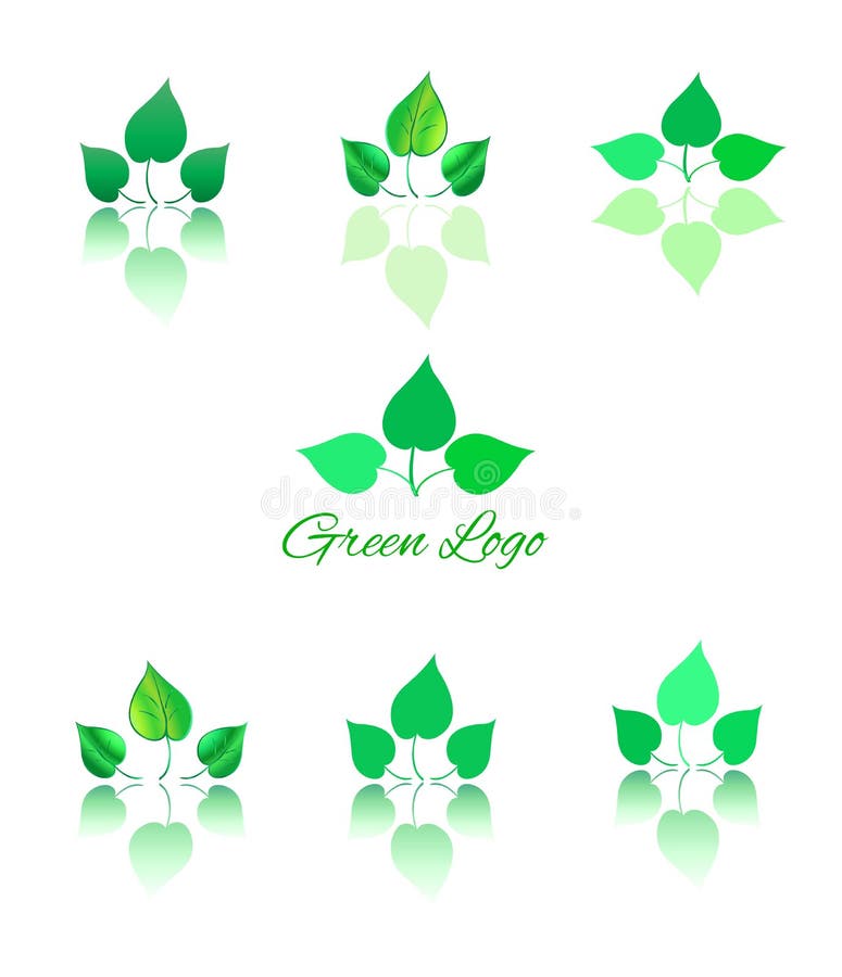 Groen embleem en pictogram vector illustratie. Illustration of ...