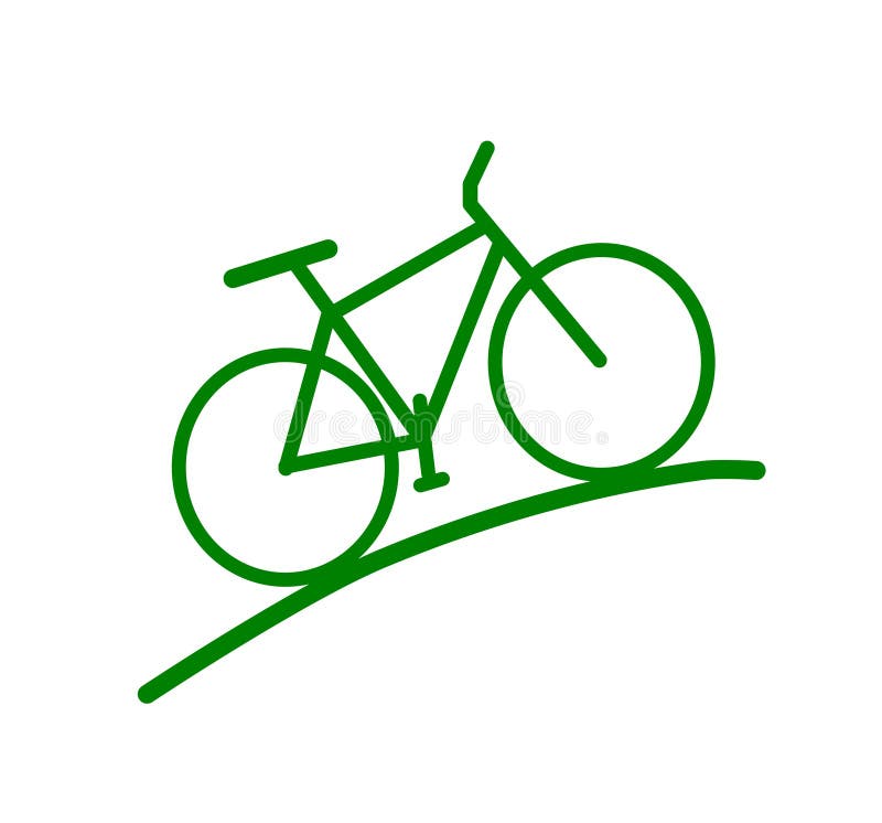 Groene fiets vector illustratie. Illustration of fiets - 25916530