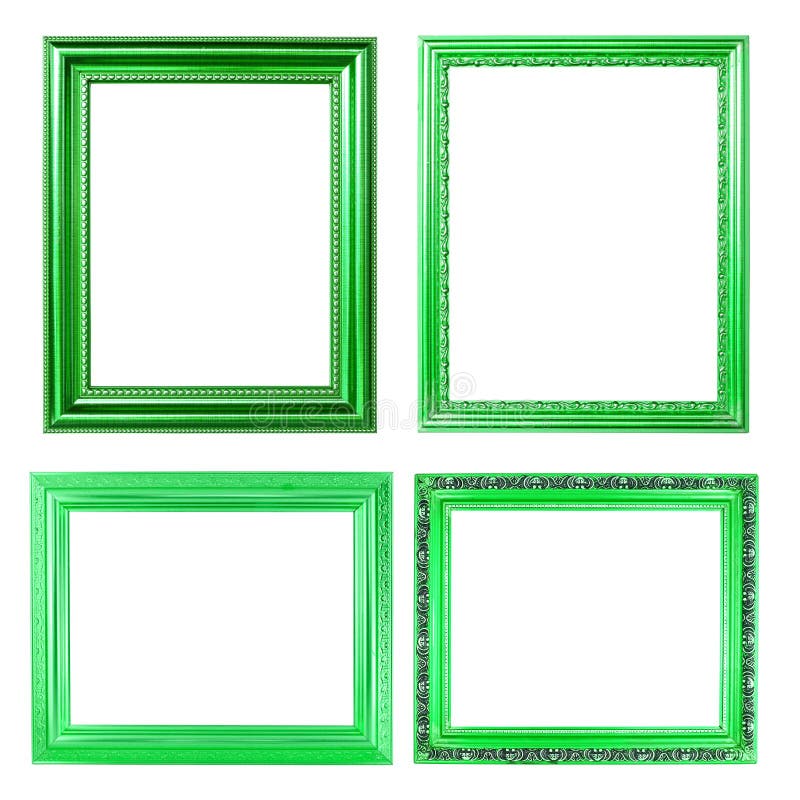 Groen frame 4 op wit stock afbeelding. Image of groen - 26265509