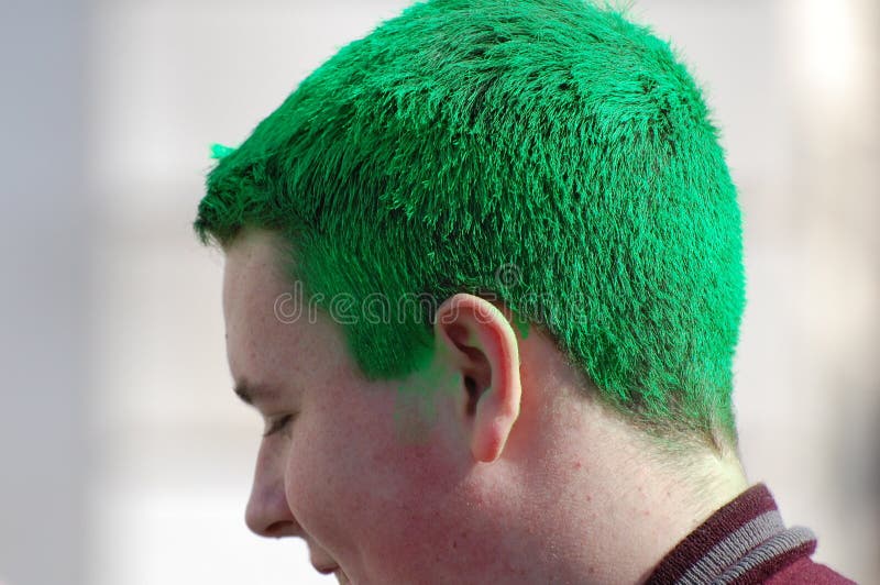Groen Haar Bij De St. Patrick's Day Parade in New York Redactionele ...
