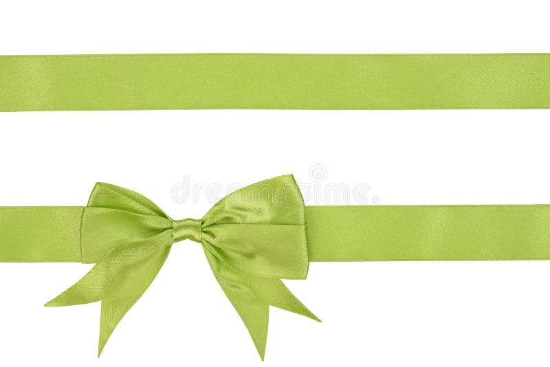 Groen lint met boog stock afbeelding. Image of knoop - 40879107