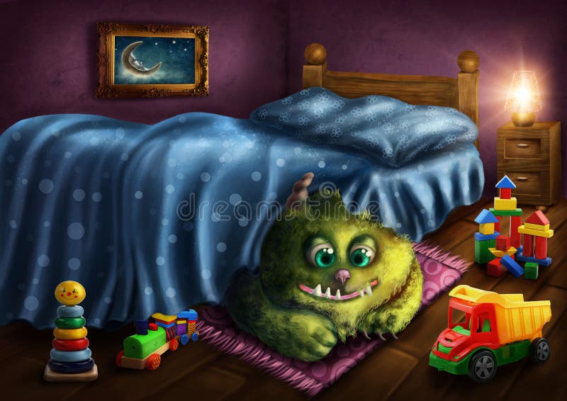 Groen Monster stock illustratie. Illustration of donker - 55973528
