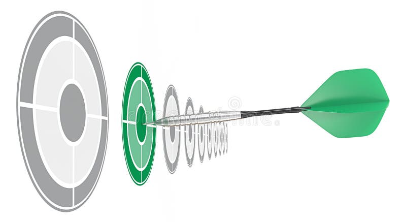 Groen Pijltje Op Groen Doel Stock Illustratie - Illustration of teken ...