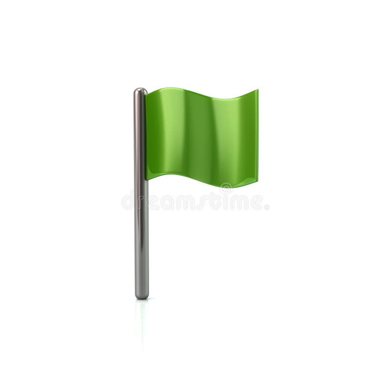 Groene Vlag En Ingecheckte Vlag Voor Racen. Vector Illustratie ...