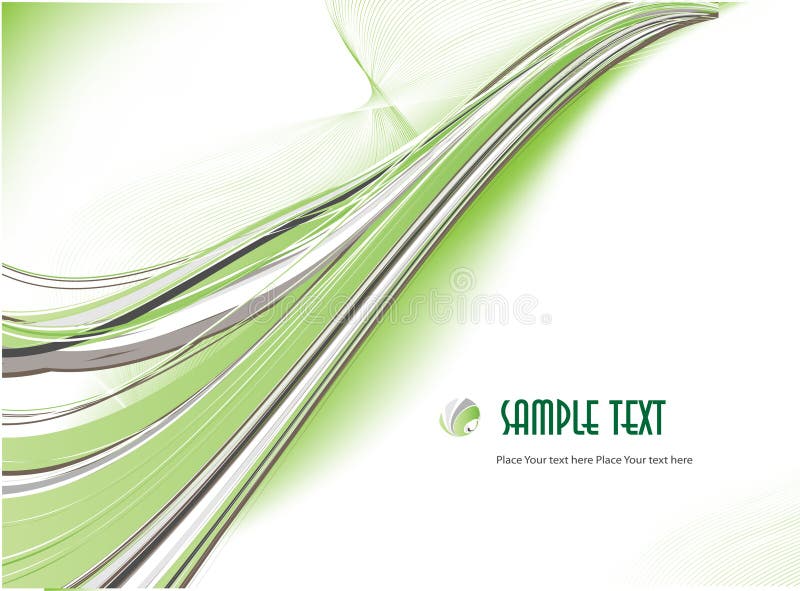 Abstracte Groene Krul vector illustratie. Illustration of elegantie ...