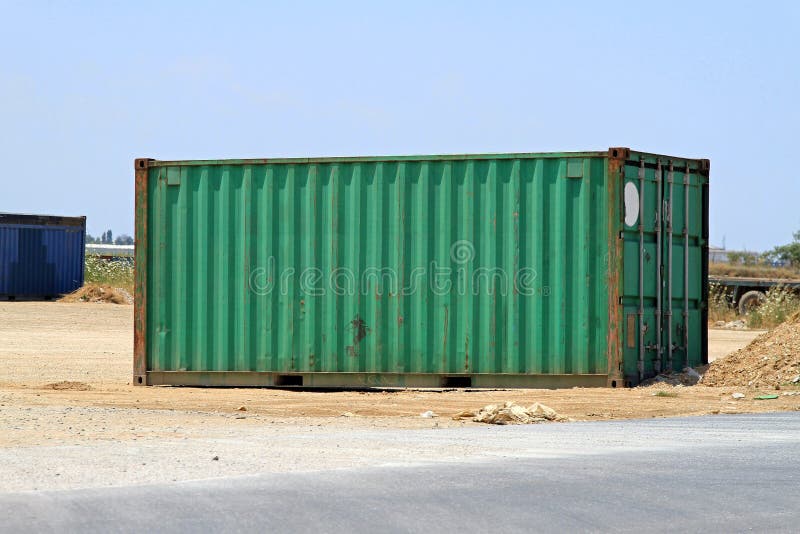 Groene container stock afbeelding. Image of logistisch - 25281645