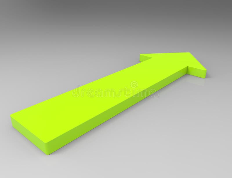 Groene 3d Pijl stock illustratie. Illustration of uploaden - 49268841