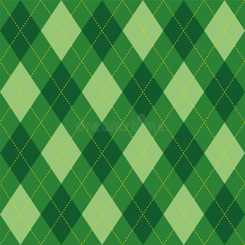 Groene De Ruit Naadloze Textuur Van Het Argylepatroon Vector ...