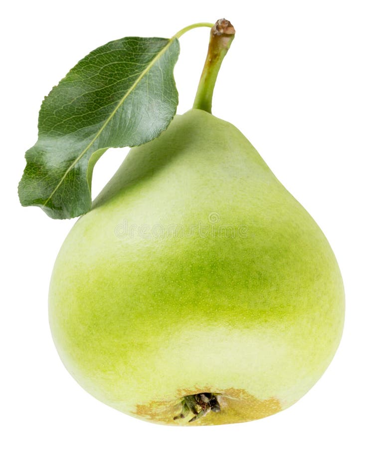 Groene Peer Geïsoleerd Op Witte Achtergrond Stock Foto - Image of ...