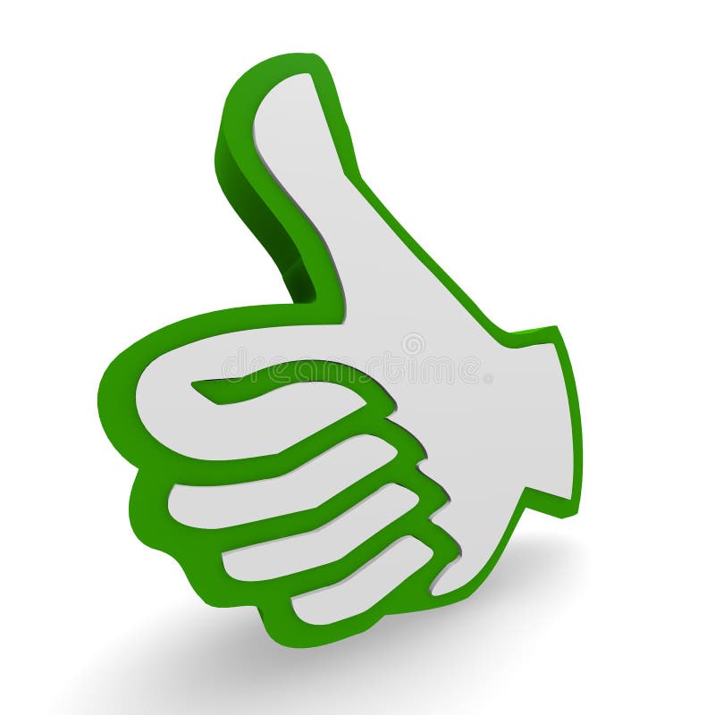 Groene Duim omhoog stock illustratie. Illustration of symbool - 57209380