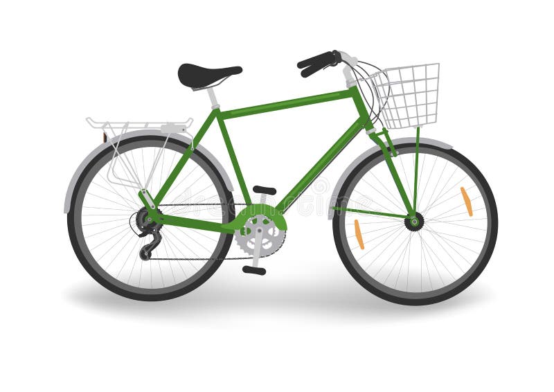 Groene fiets vector illustratie. Illustratie bestaande uit fiets - 25916530