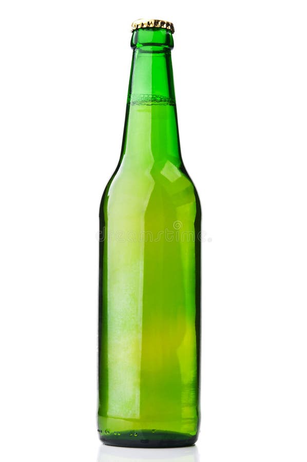 Groene fles bier stock afbeelding. Image of bovenkant - 25311089