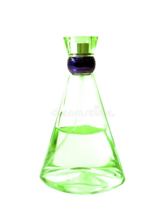 Groene fles parfum stock foto. Image of aroma, aantrekkingskracht - 2844378