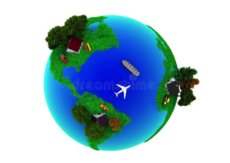 Groene Gezonde Aarde stock illustratie. Illustration of middel - 19581796