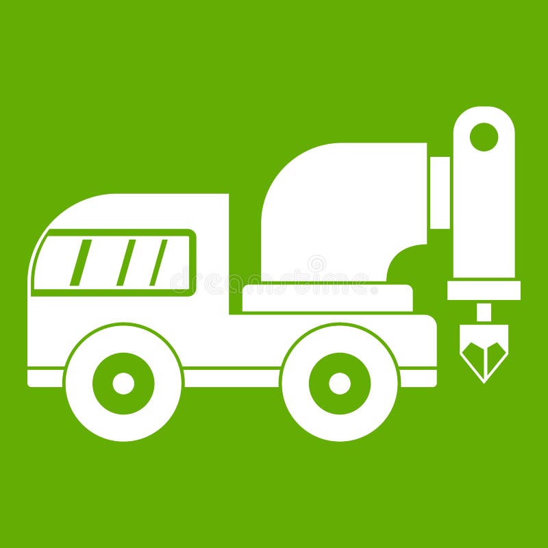 Groene Het Pictogram Van De Boringsmachine Vector Illustratie ...