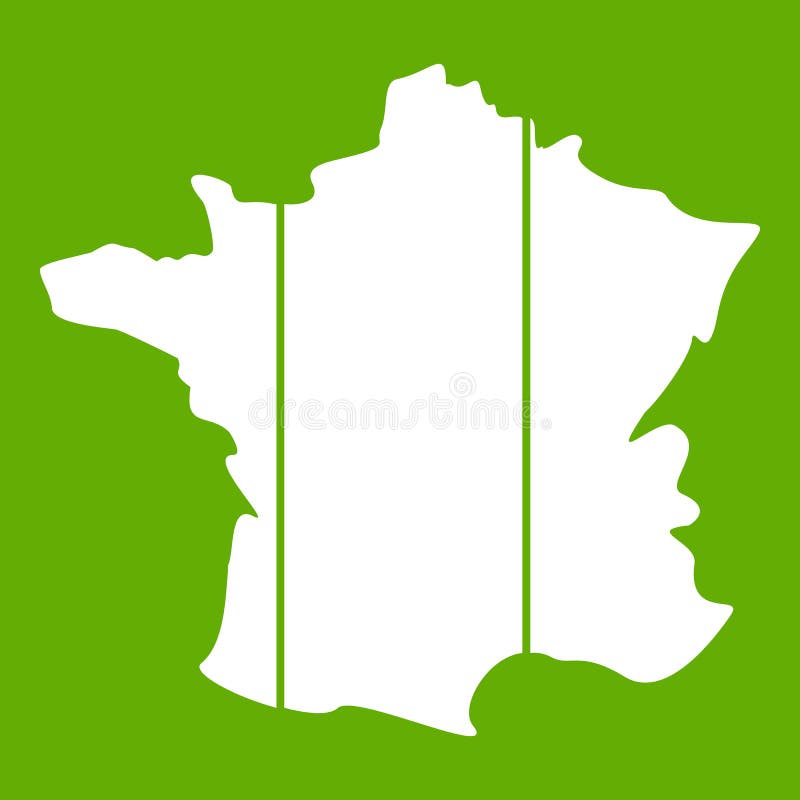De Kaartpictogram Van Frankrijk, Eenvoudige Stijl Vector Illustratie ...