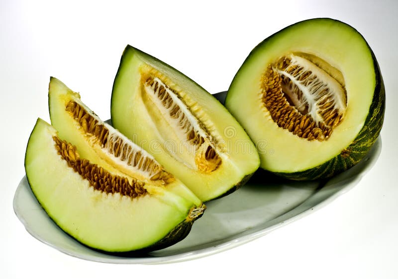 Groene meloen stock afbeelding. Image of plak, fruit - 18646111