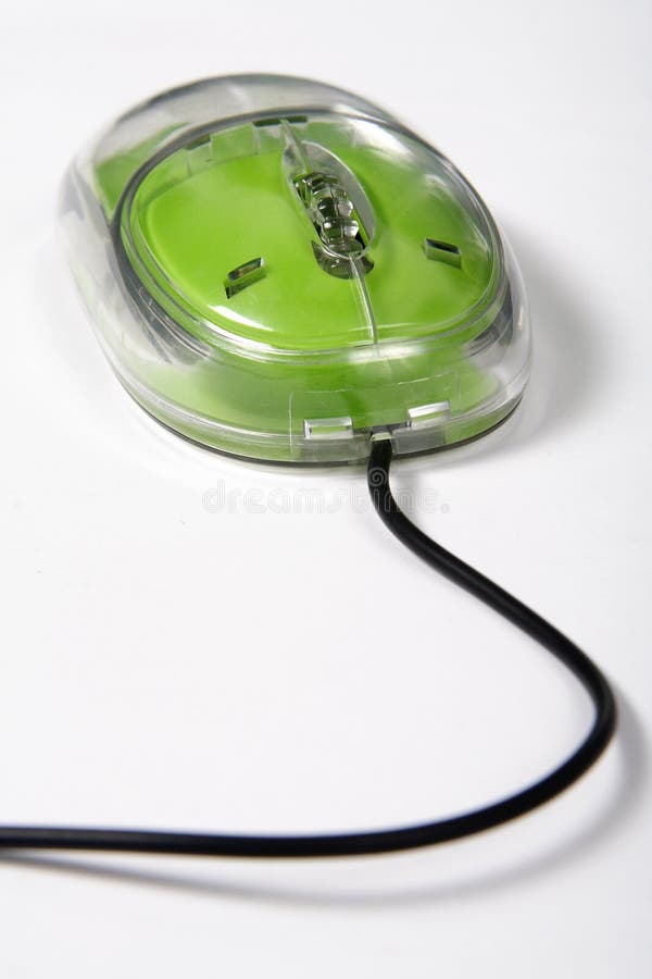 Groene muis op wit stock foto. Image of connectiviteit - 2760968