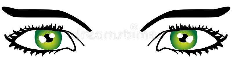 Groene ogen vector illustratie. Illustration of ogen - 10705383