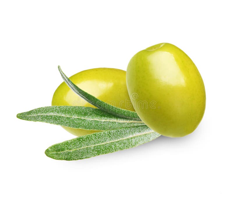 Groene Olijven Met Bladeren Stock Afbeelding - Image of plantaardig ...