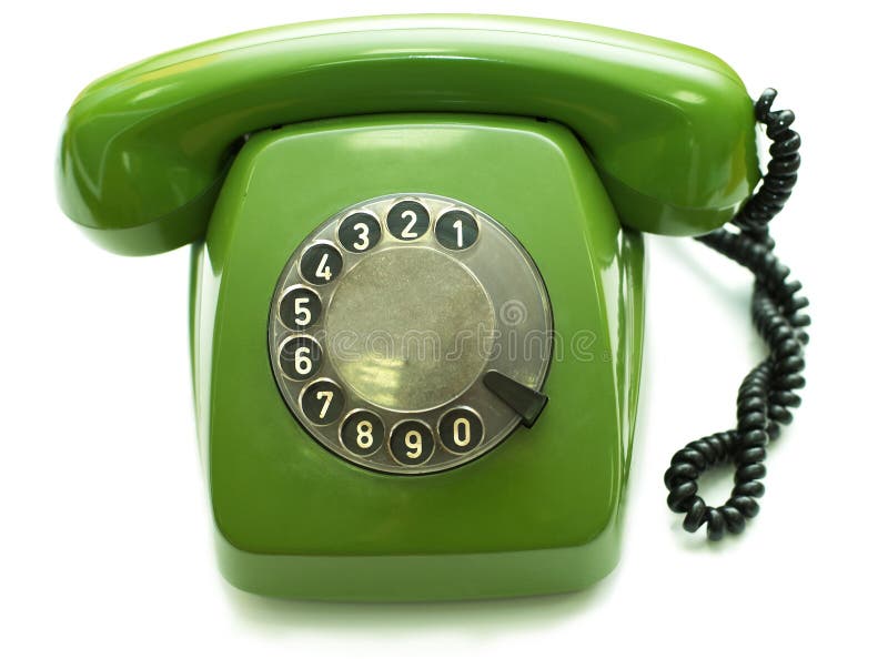 Groene ouderwetse telefoon stock afbeelding. Afbeelding bestaande uit ...