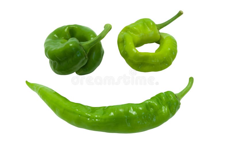 Groene peper in glimlach stock foto. Image of chili, heet - 16766730