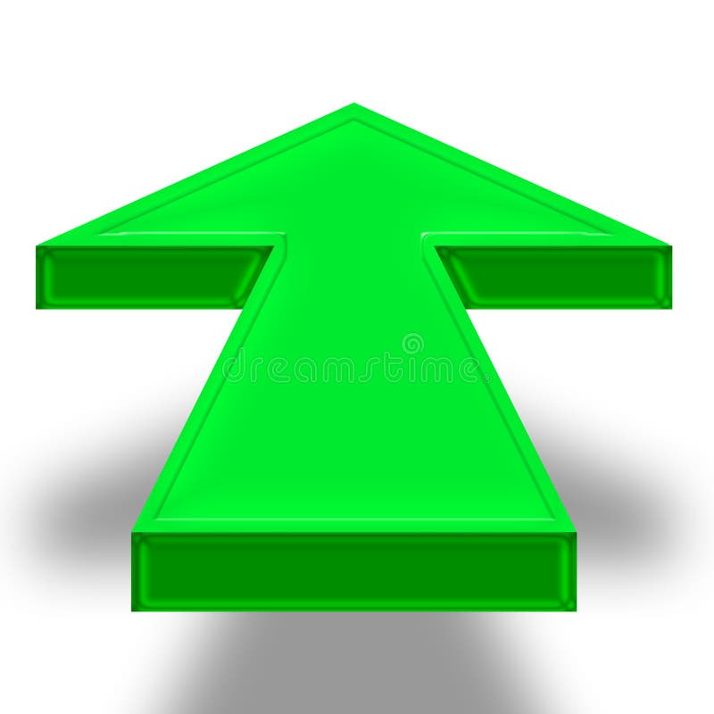Groene pijl stock illustratie. Illustration of teken - 11550226