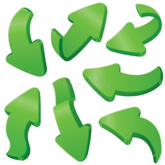 Groene pijlen vector illustratie. Illustration of draaien - 10386025