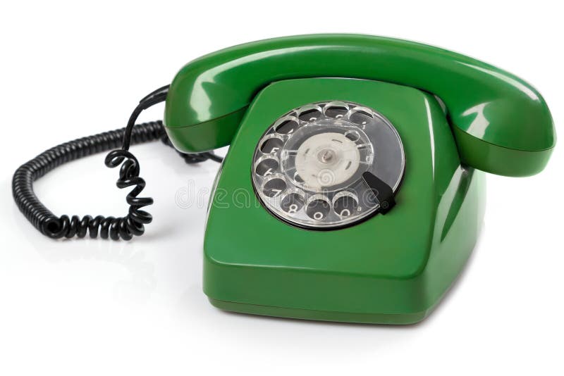 Groene retro telefoon stock afbeelding. Image of retro - 58120375