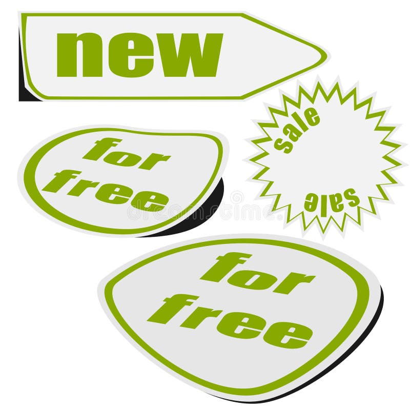 Groene Sticker stock illustratie. Illustration of etiket - 19574067