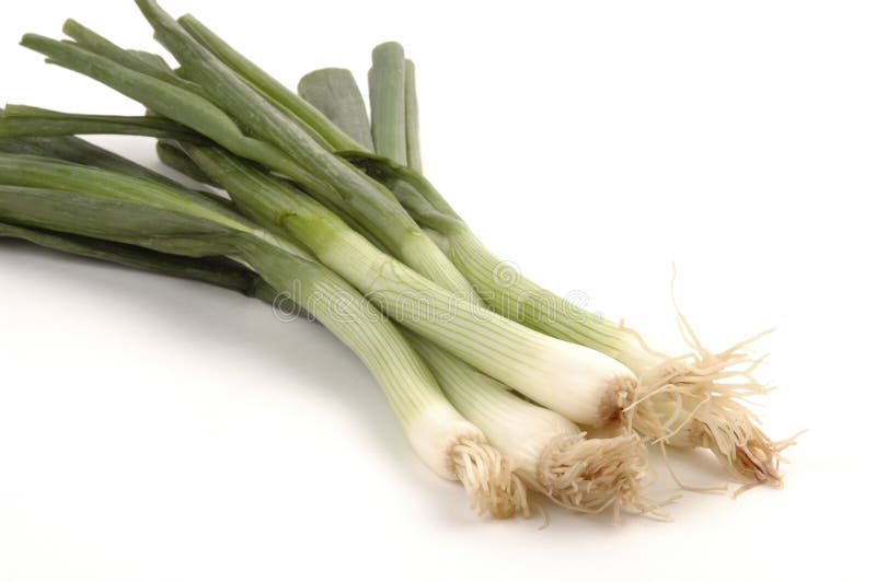 Rode Uien Met Groene Bladeren In Acacia Houten Container Stock ...