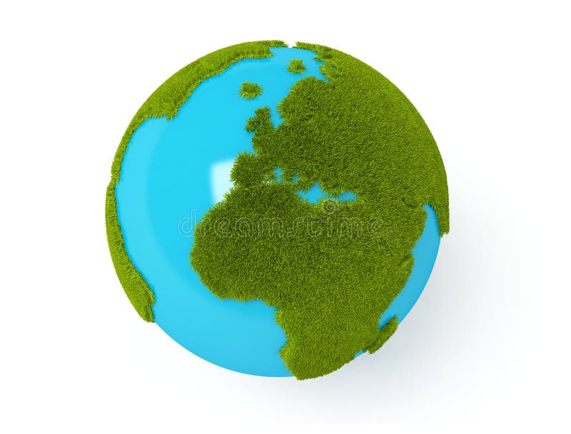 Groene wereldbol stock illustratie. Illustratie bestaande uit continent ...