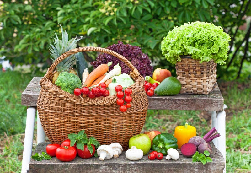 Mand met groenten stock afbeelding. Image of groen, zoet - 6450867