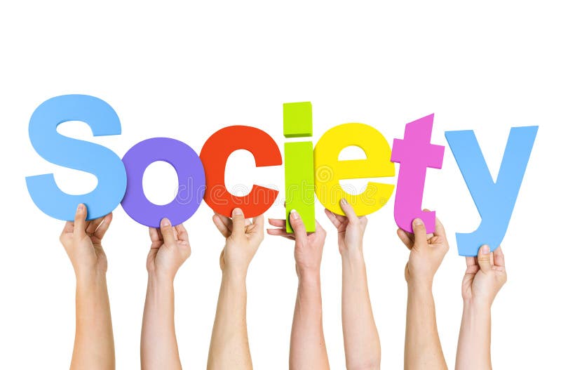 Groep Die Mensen De Word Maatschappij Houden Stock Afbeelding - Image ...