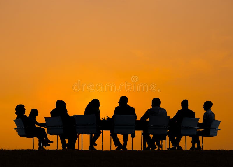 Groep Zakelijke Mensen in Vergadering Stock Foto - Image of partner ...