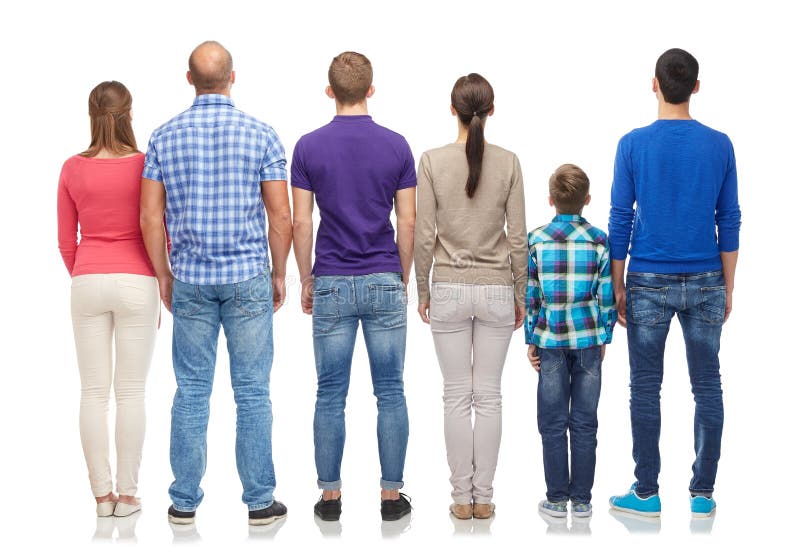 Groep mensen van rug stock afbeelding. Image of manier - 65611049