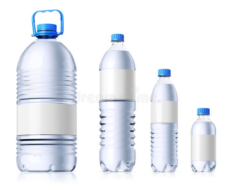 Groep Plastic Flessen Met Water. Isolatedon Wh Stock Foto - Image of ...