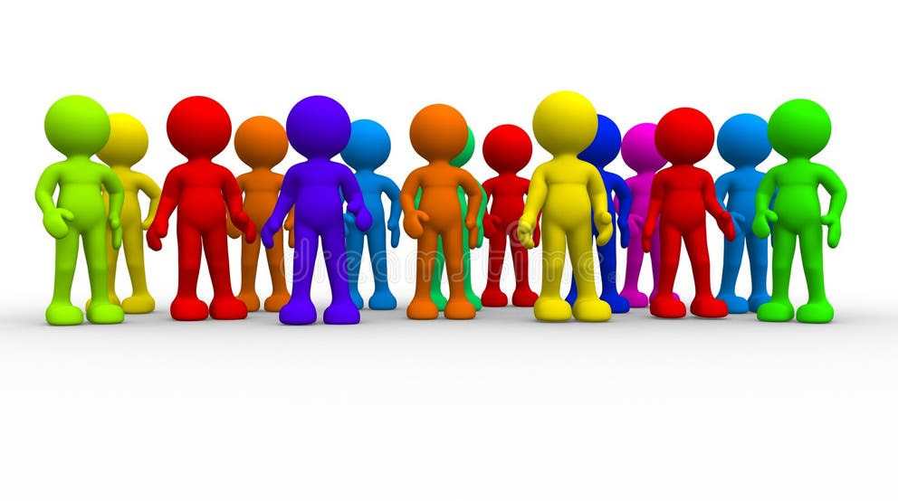 Groep verschillende mensen stock illustratie. Illustration of ...
