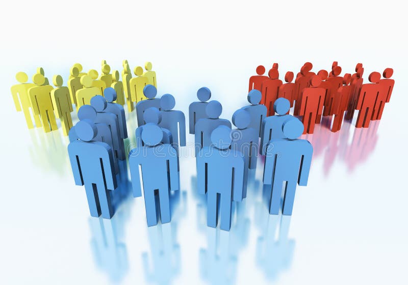 Groepen Mensen - Commercieel Teamconcept Stock Illustratie ...